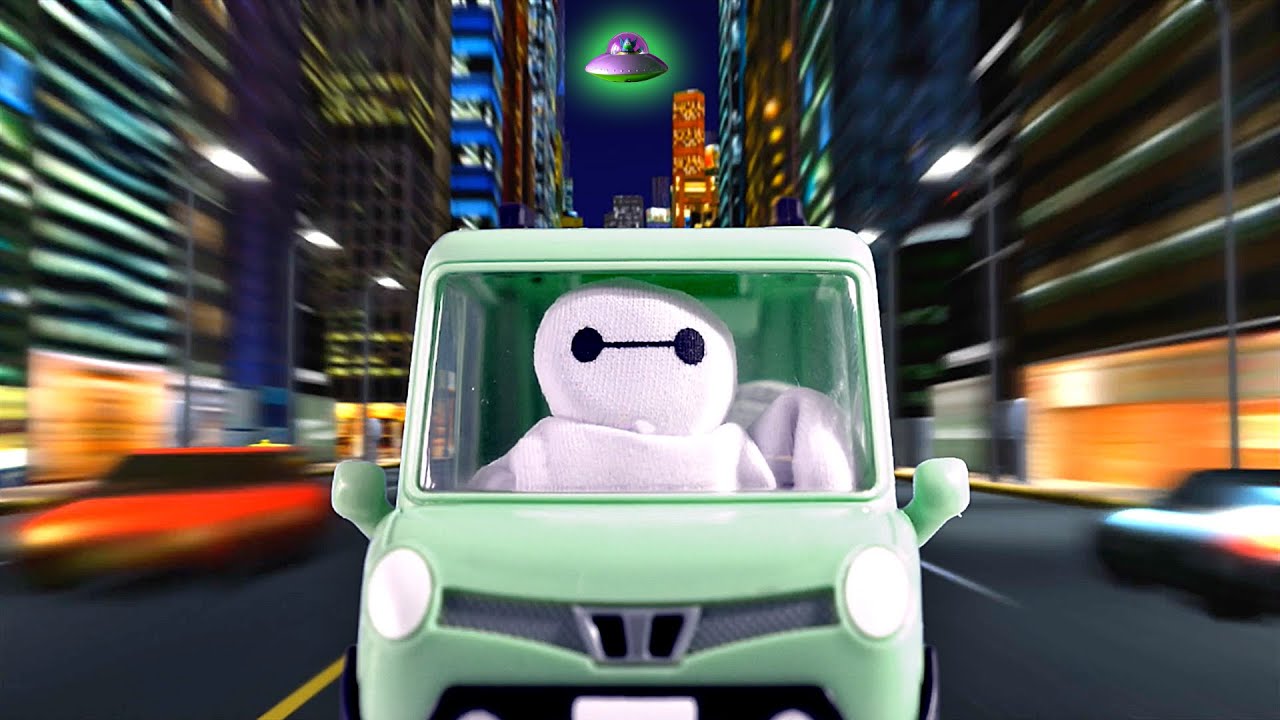 Baymax Goes on a Road Trip and Finds an Alien Spaceship! - YouTube
