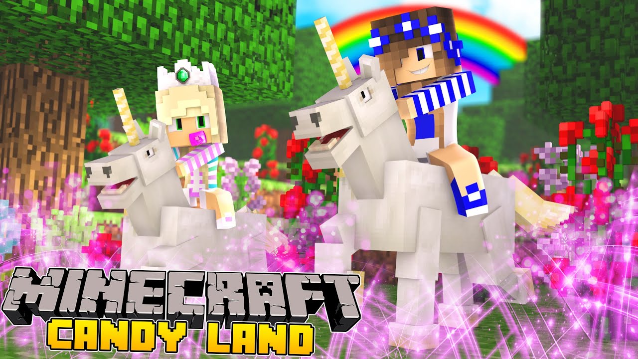 Minecraft-Little Carly-UNICORN CANDYLAND w/Baby Leah!! - YouTube