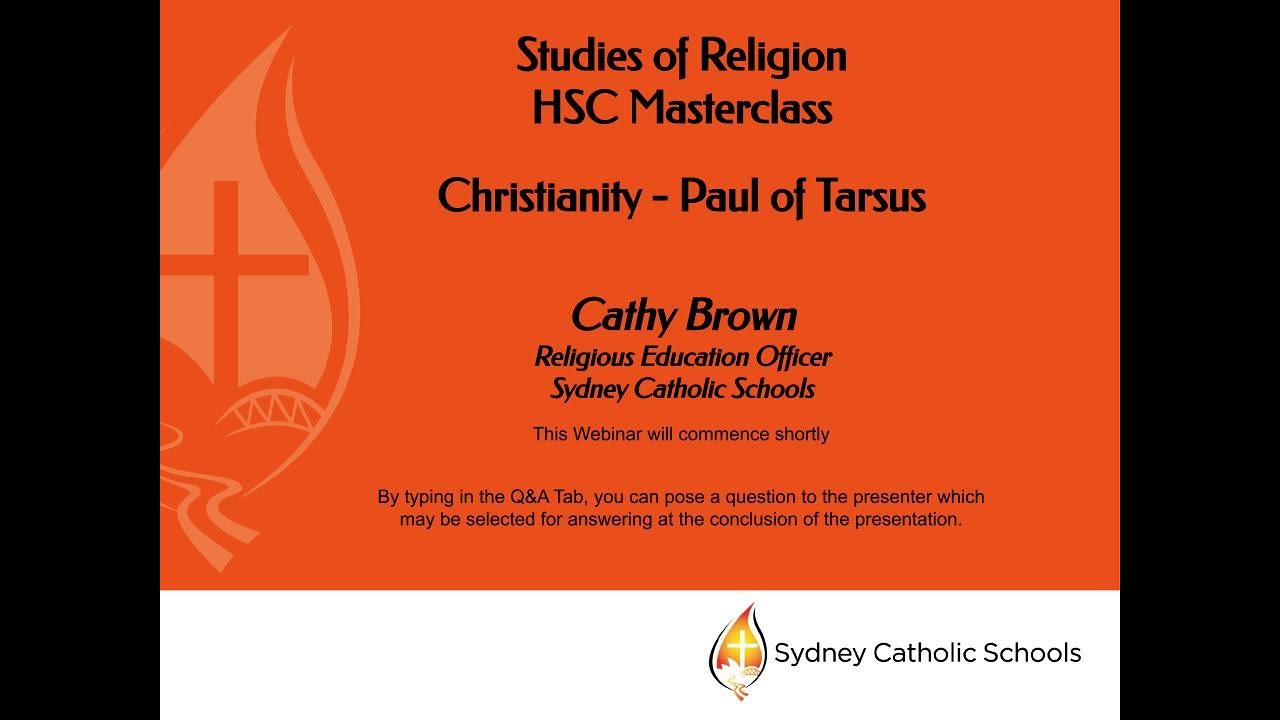 SOR HSC Masterclass: Christianity - Paul of Tarsus - YouTube