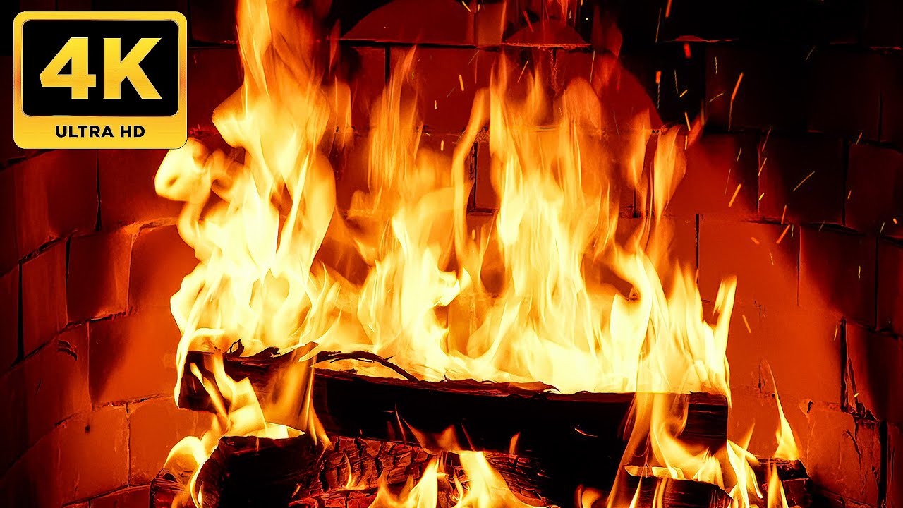 🔥 Ultra HD Fireplace Ambience | 4K Crackling Fire to Melt Away Your ...