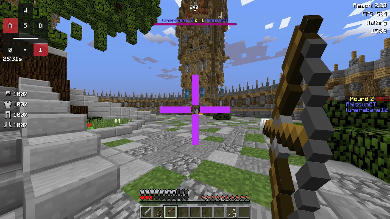 Minecraft PVP With the best Crosshair ever - YouTube