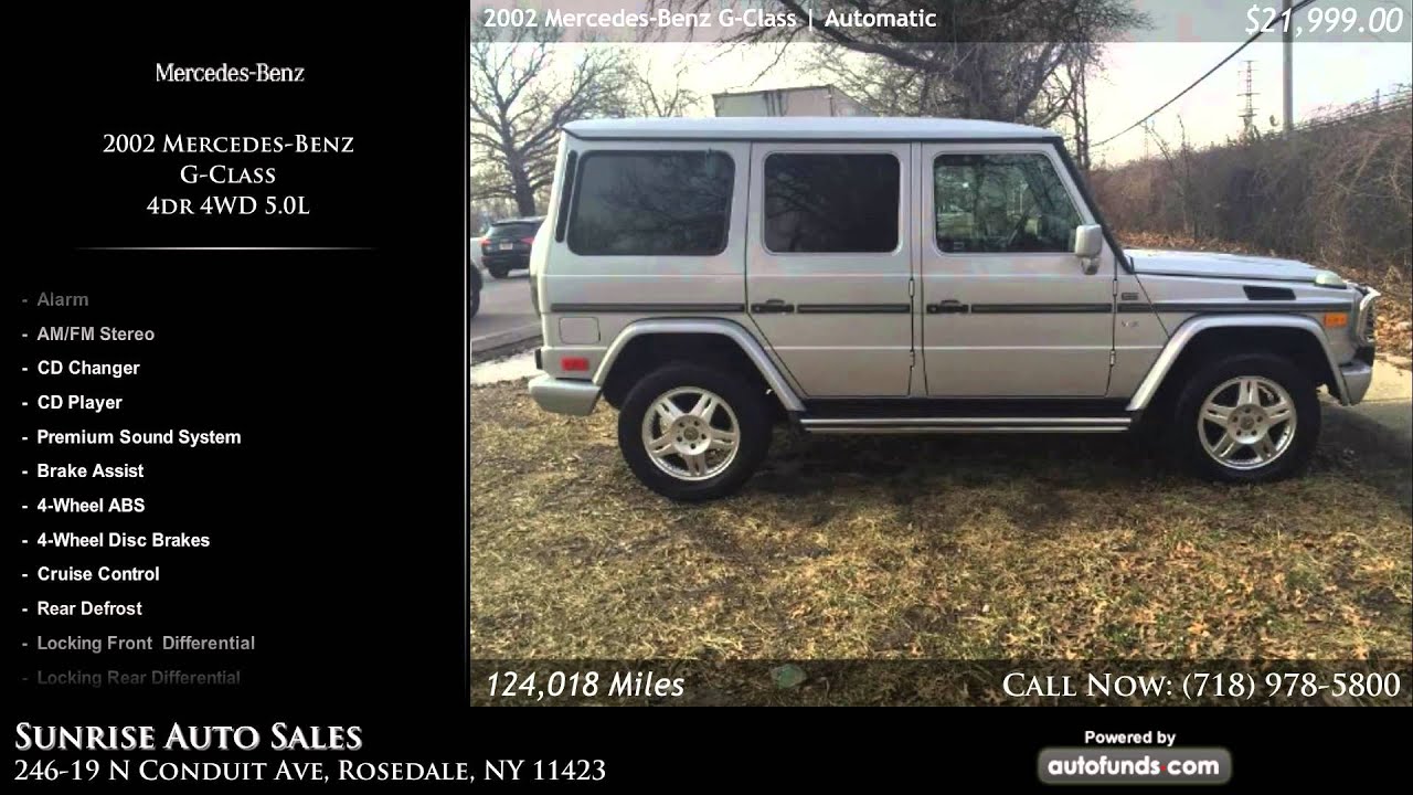 Used 2002 Mercedes-Benz G-Class | Sunrise Auto Sales, Rosedale, NY ...