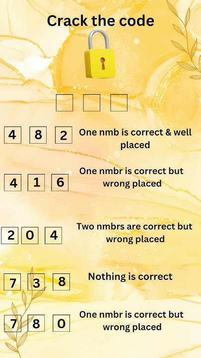 Crack the code. Write Answer in comments #relaxing - YouTube