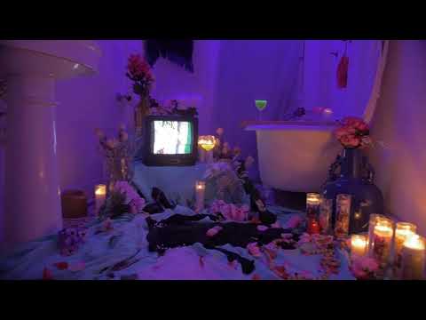 Whitney Houston Memorial Bathroom by Tina Rivera (Marfa Open 2018)