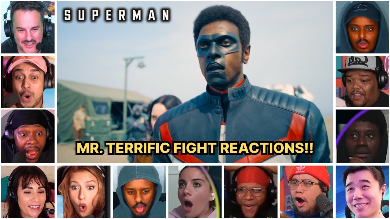 Reactors Reacting To Mr Terrific Fight Scene | Superman Movie Reaction ...