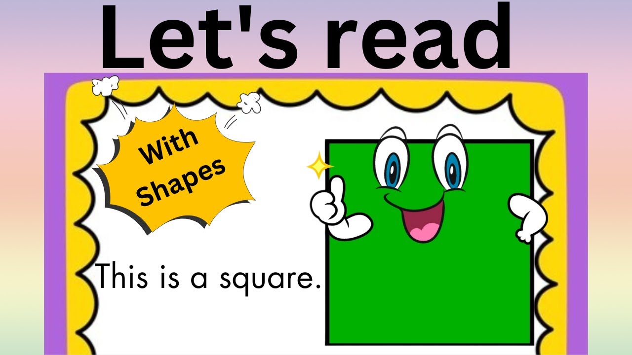 Best English reading practice with shapes name for kids - YouTube