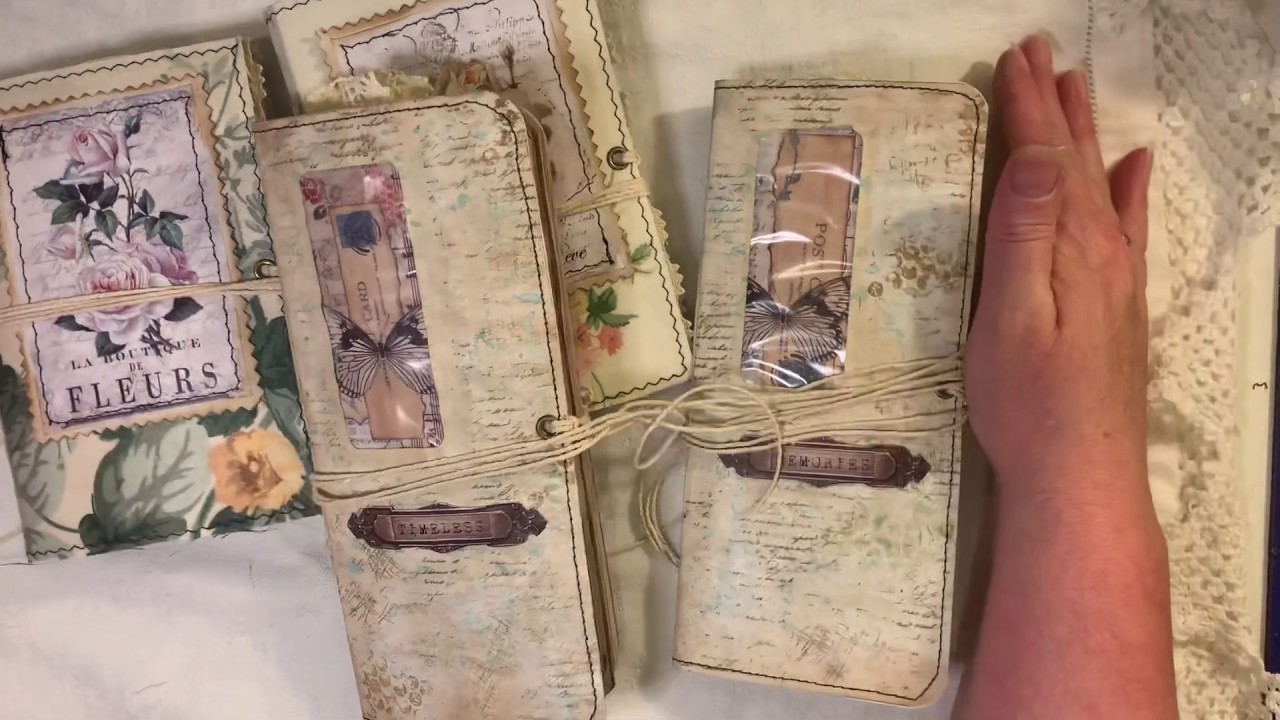 A collection of journals mini and Tall skinny window envelope journals ...