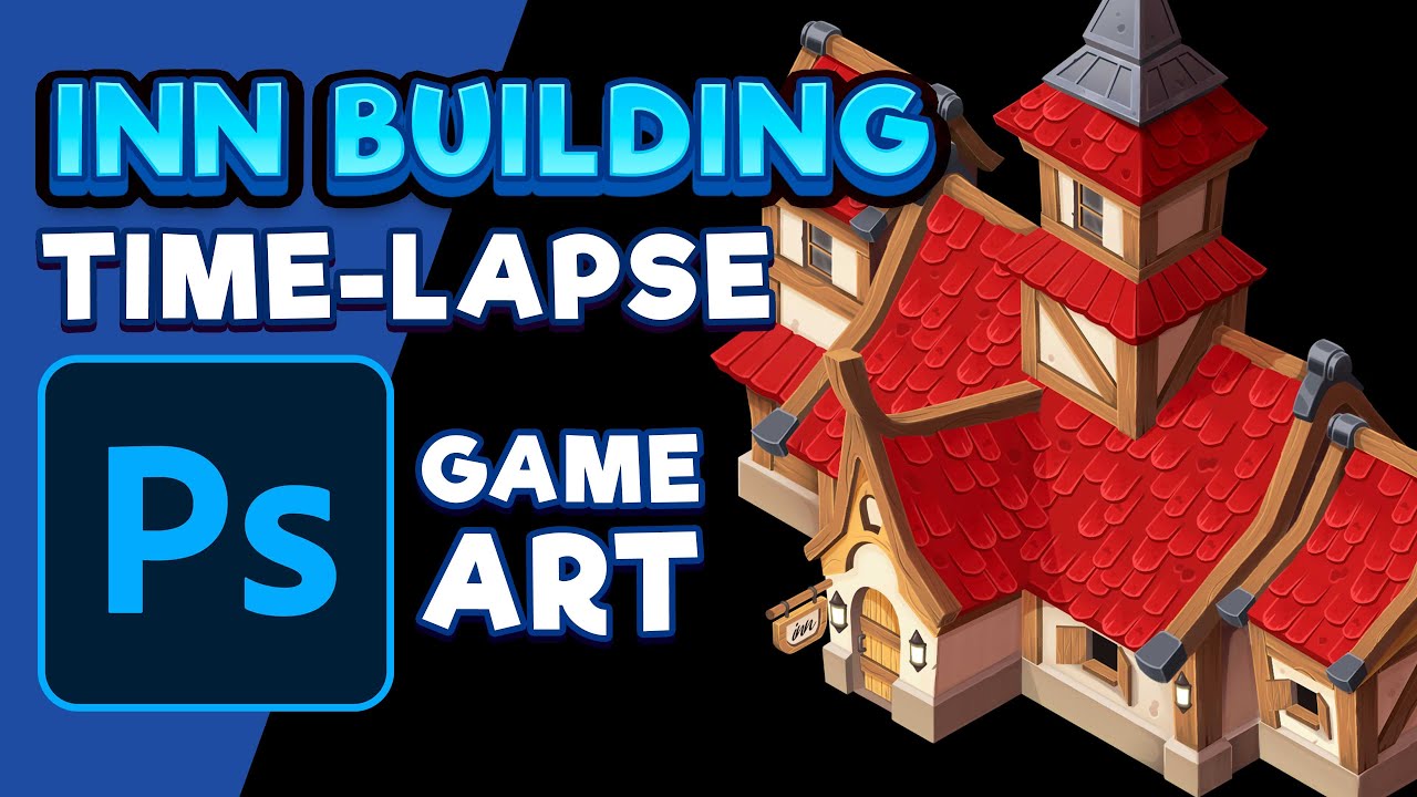 Inn Building Time-lapse - Isometric Game Art - YouTube