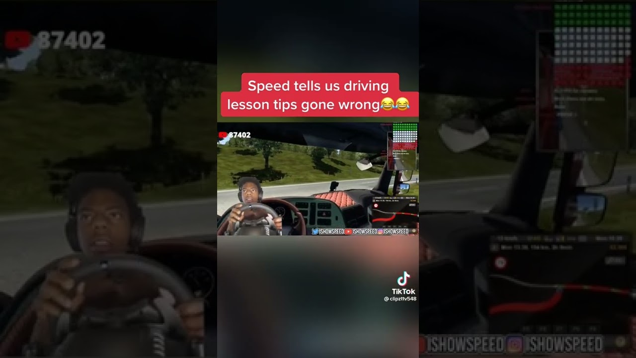 @IShowSpeed GIVING US A HILARIOUS DRIVING LESSON 🤣🤣 - YouTube