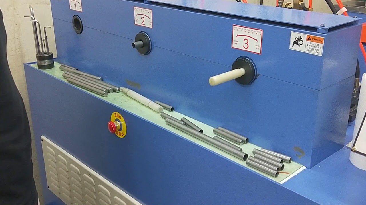 tube end forming closing machine - YouTube
