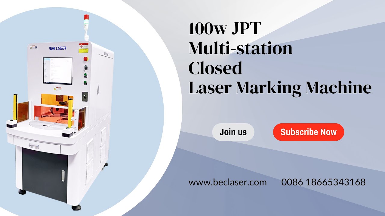 Multi-station closed laser marking machine 100w price# ...