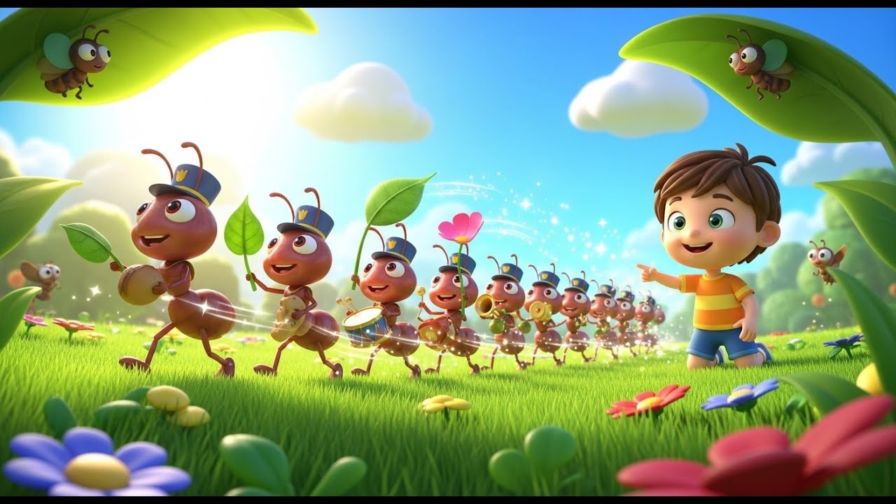 The Ants Go Marching – Fun Kids Rhyme About Numbers and Marching - YouTube