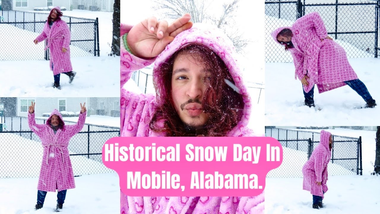 Historical Snow Day In Mobile, Alabama. Snow Storm 2025. Daily Vlog ...