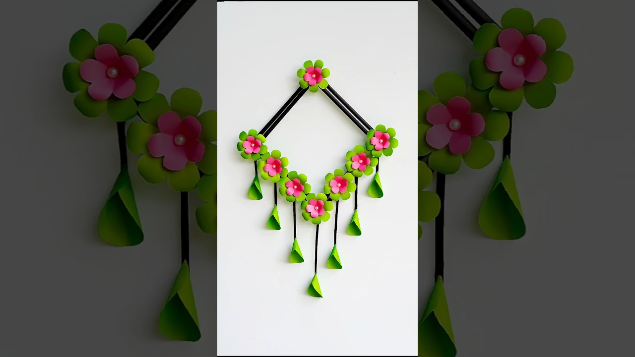 kagojer ful banano | Paper Flower Wall Hanging #shortsfeed #shortvideo ...