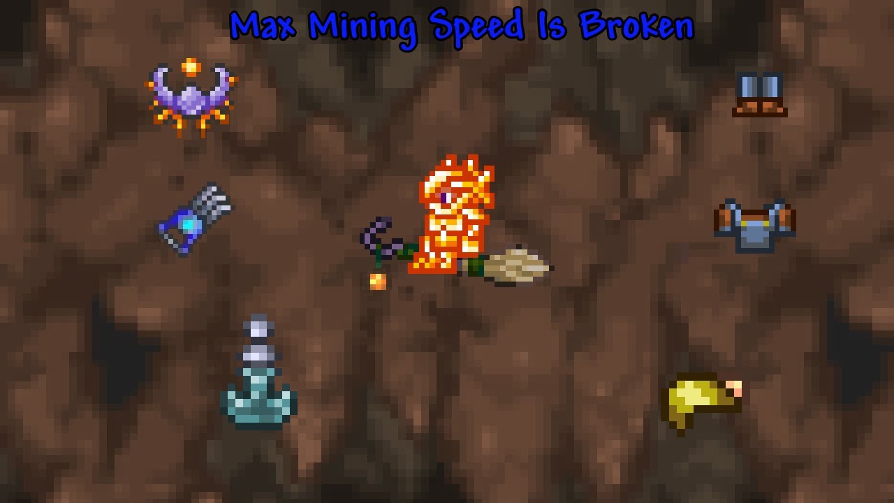 How To Get Max Mining Speed In Terraria - YouTube