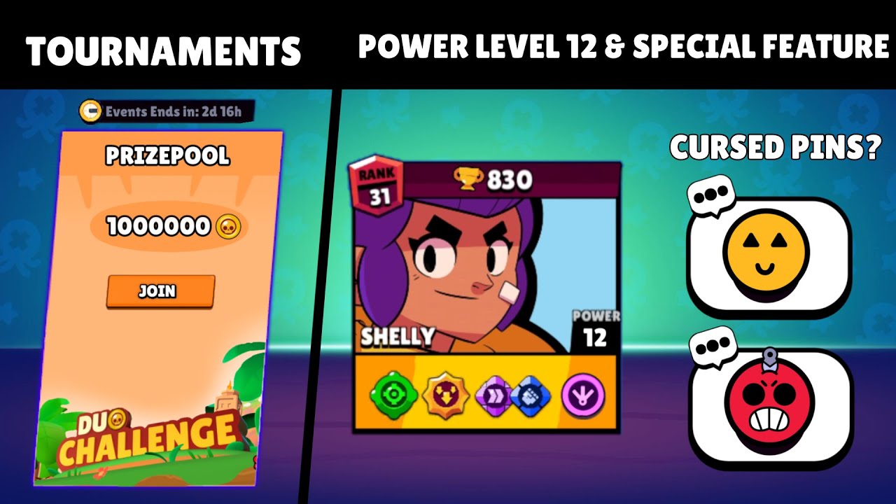 Power Level 12, Tournaments Prizes, Cursed Pins & More! Brawl Stars ...