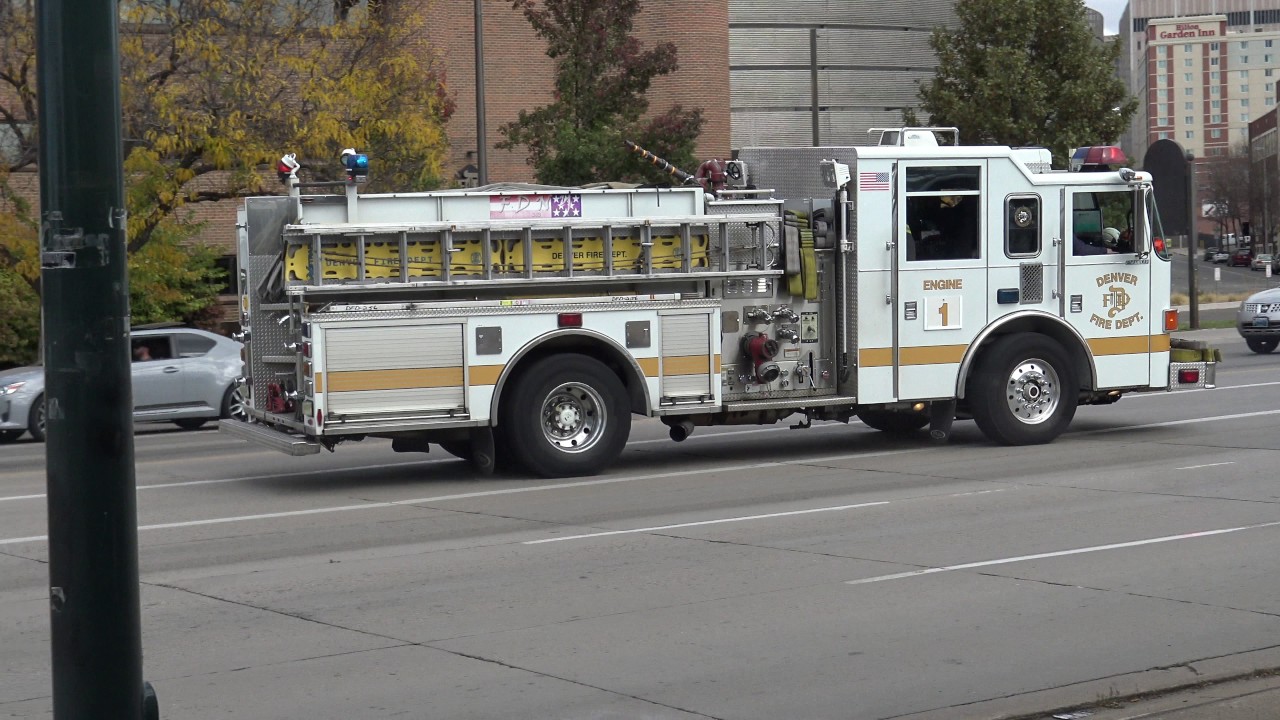 Denver Fire Engine 1 (Spare) Responding - YouTube