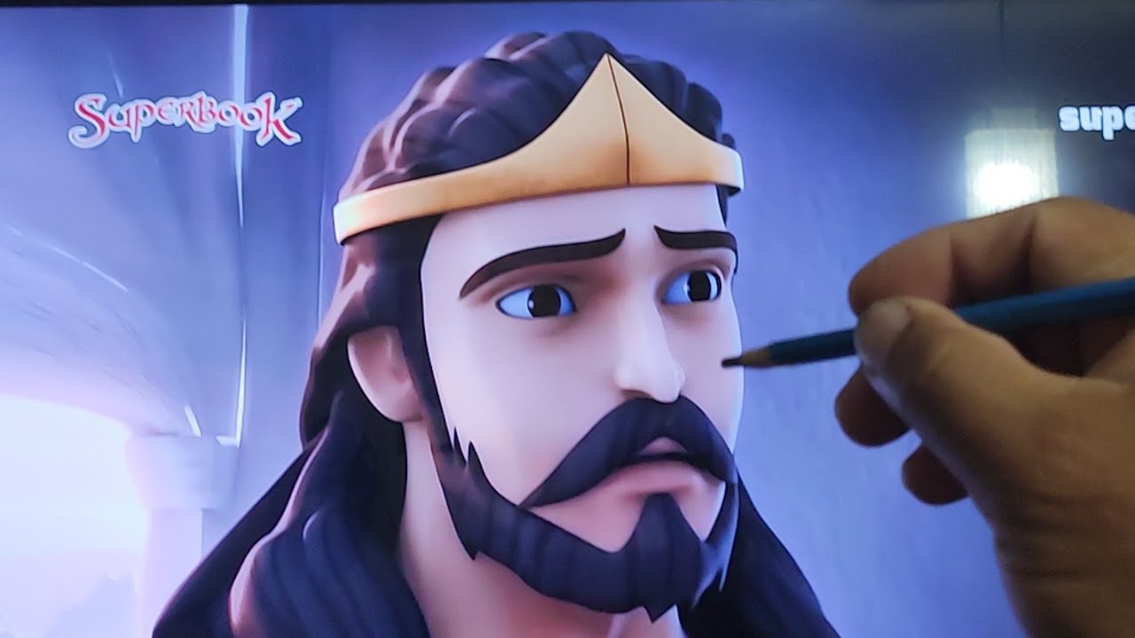 How to draw King Saul from Super Book - David and Saul Season 3 - YouTube