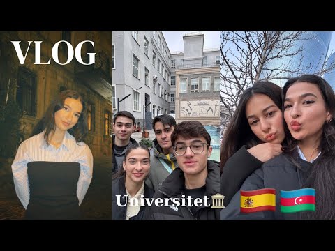 ADNSU-da 1 həftə! | Həftəlik vlog,universitet həyatı🏛️ dostlarla görüş🇪🇸🇦🇿