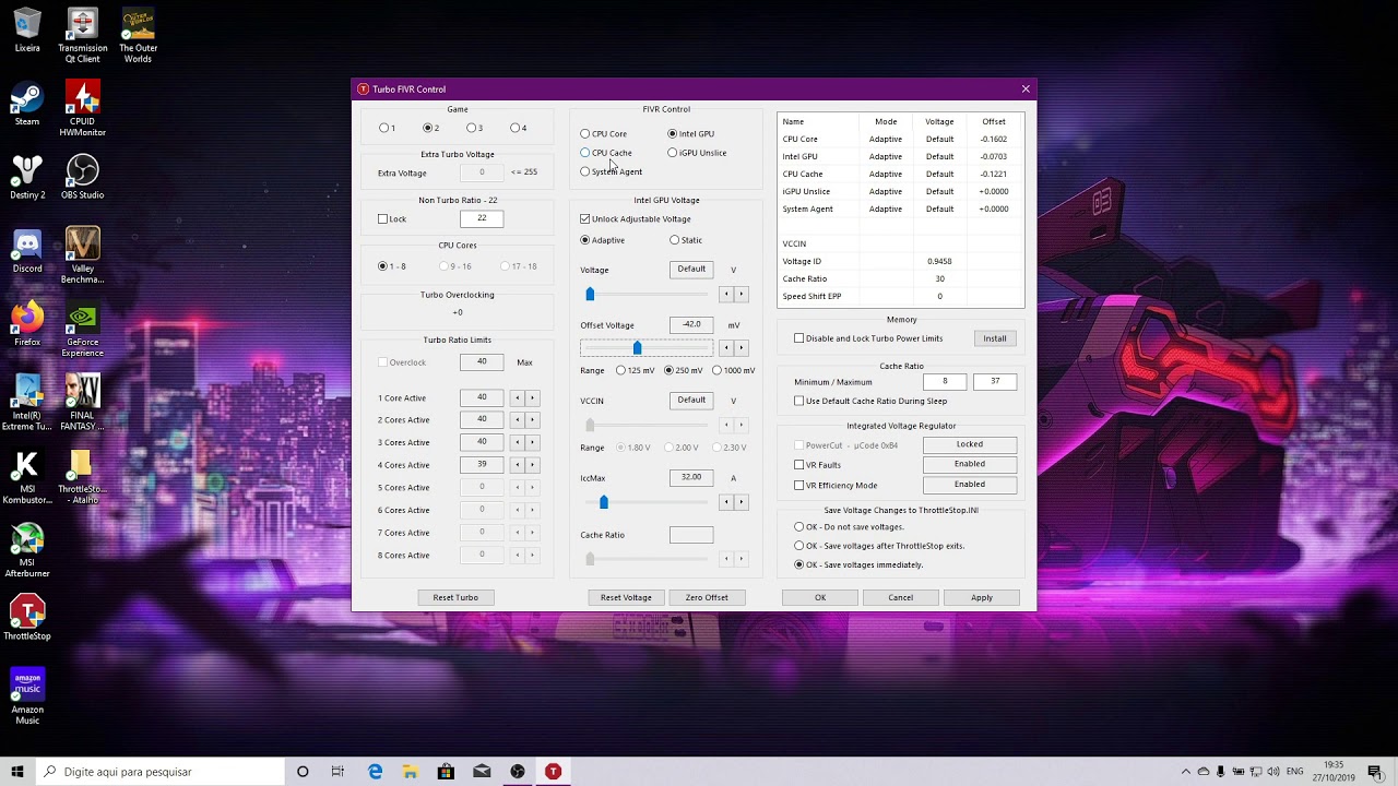 Como fazer Undervolt e diminuir as temperaturas do seu Notebook - YouTube