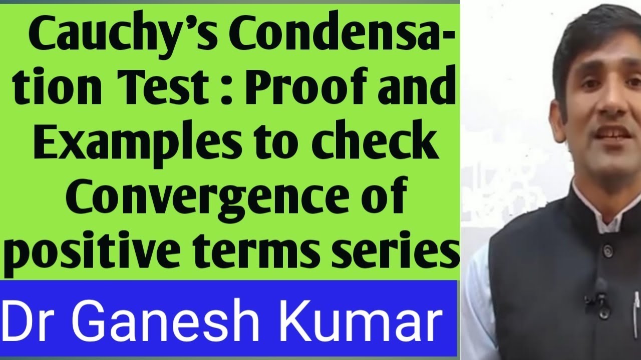 Cauchy's Condensation Test: Proof and Examples@ My Dear Maths - YouTube