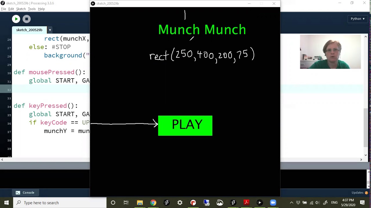mousePressed Code for Munch Munch Game - YouTube