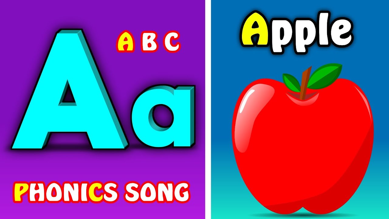 Phonics Song with TWO Words - A For Apple - ABC Alphabet Songs with ...