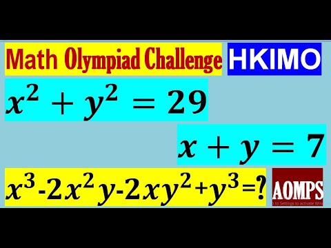 HKIMO - Math Olympiad Question - If x+y=7 and x^2+y^2=29, find x^3-2x^2 ...
