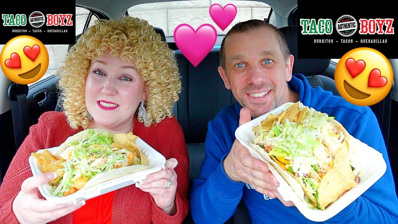 TACO BOYZ SHRIMP + BEEF TACOS 饮食秀 吃播 *EATING SHOW* (MUKBANG) *MESSY ...