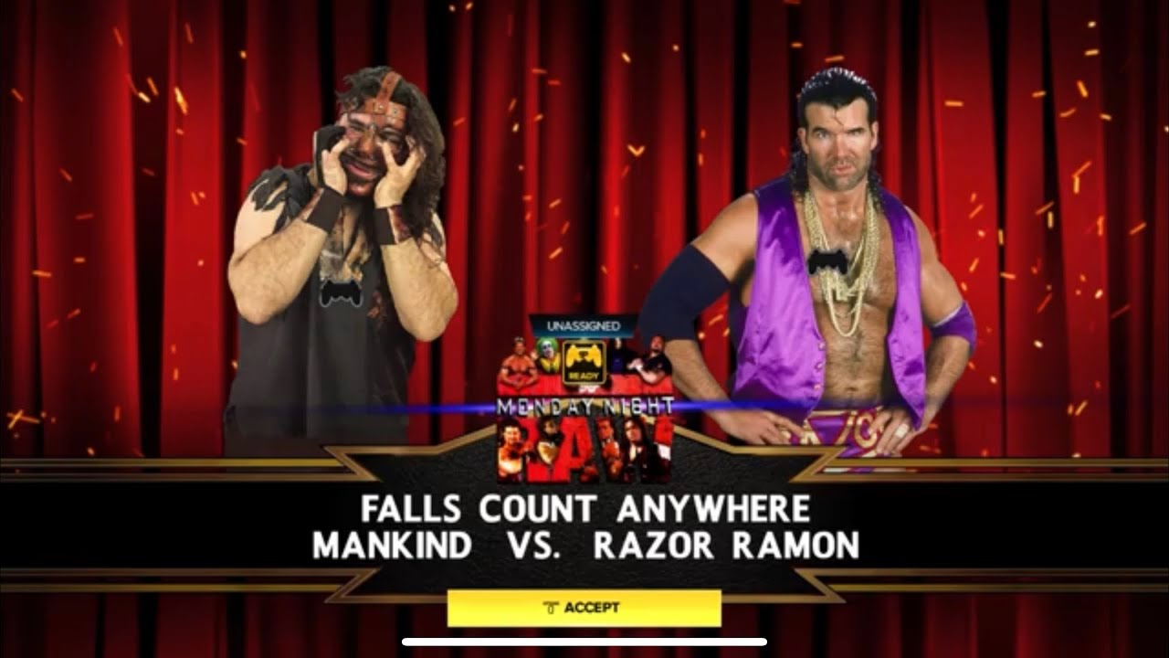 Mankind Vs Razor Ramon wwf 2k23 - YouTube