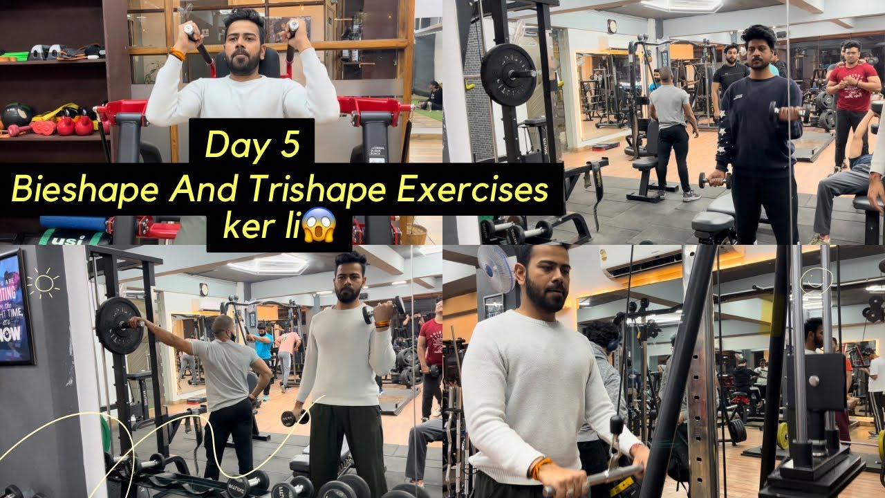 Gym vlog Day 5|| Bieshape Trishape Exercise @HimanshuKumawatsongs 30 ...