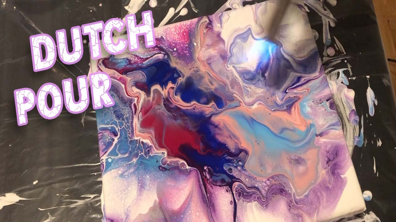 Simple, yet Beautiful Dutch Pour Acrylic Painting Technique, Fun Fluid ...