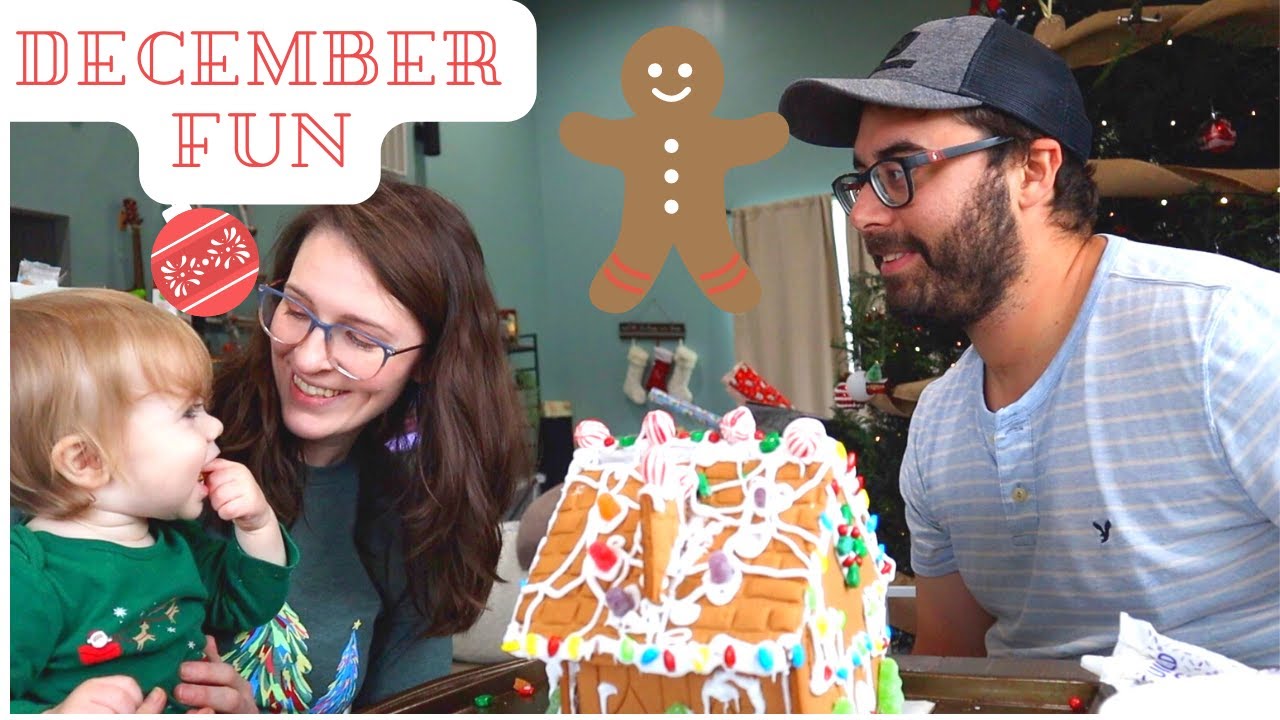 Holiday Fun with the Family & making gingerbread houses! - YouTube