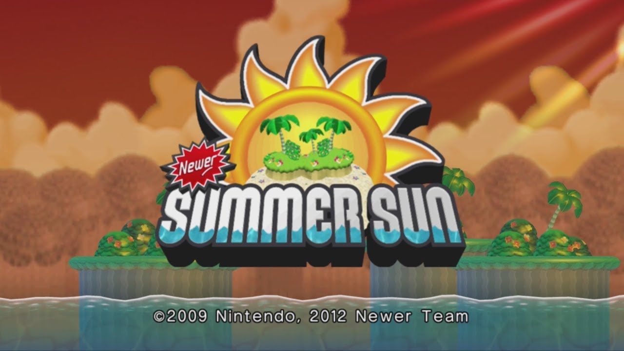 Newer Super Mario Bros. Wii - Summer Sun Complete Walkthrough (100% ...