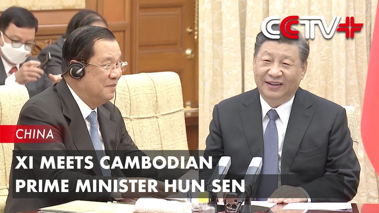 Xi Meets Cambodian Prime Minister Hun Sen - YouTube