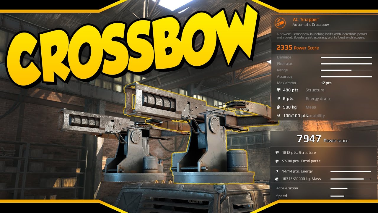 Crossout Crossbow Build! NEW! - Automatic Crossbow "AC Snapper ...