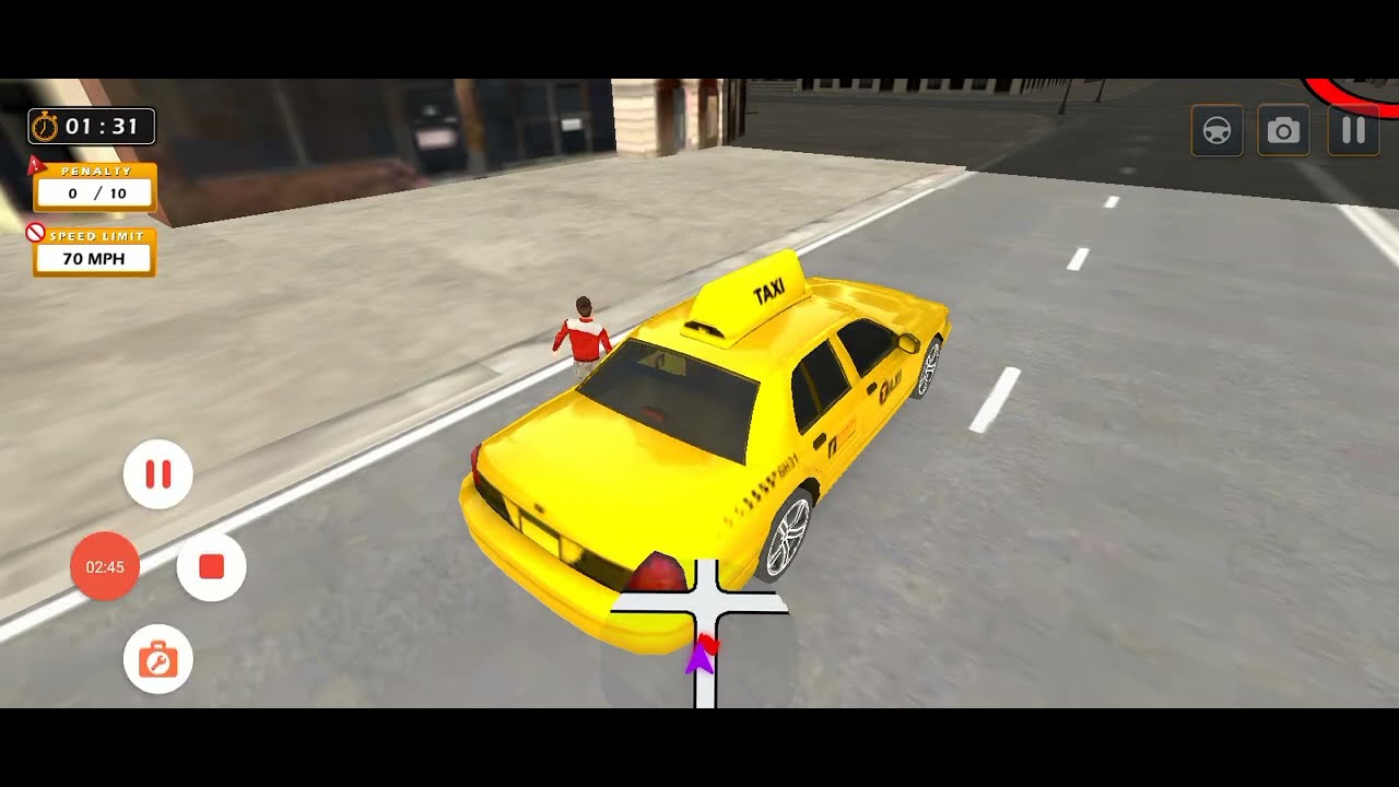 City real taxi sim simulator. taxi driver driving - YouTube
