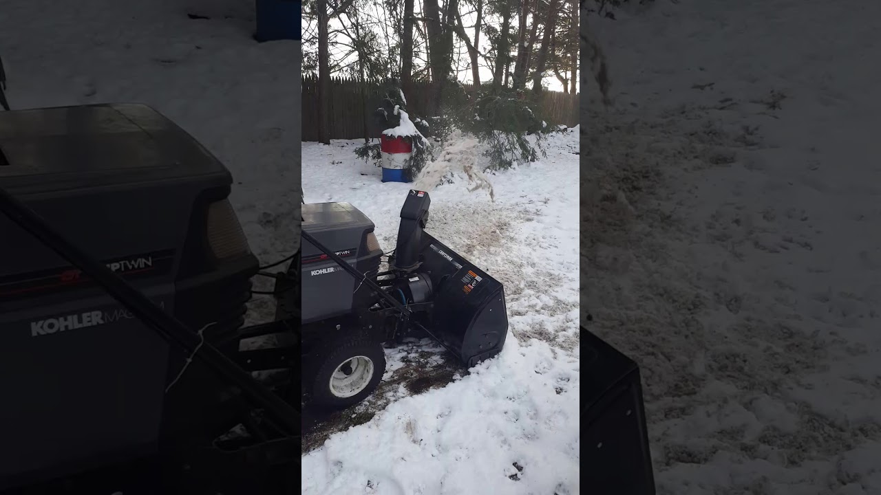 Craftsman gt with 2 stage snow blower - YouTube