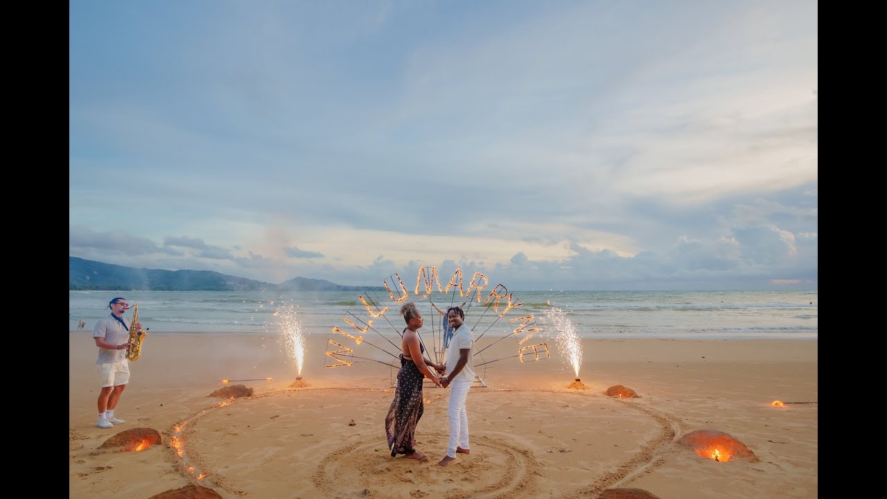 Best Surprise Beach Marriage Proposal with Saxophone in Phuket - by ...