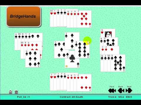 BridgeHands Poll #24: 4 Heart, finesse the Queen? (Contract Bridge Play ...