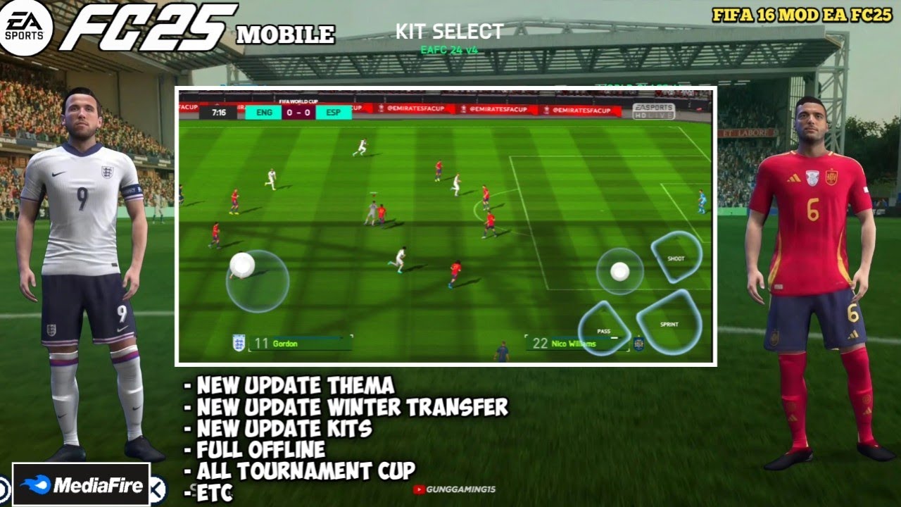 FIFA 16 MOD EA FC25 MOBILE TEMA PS5 UPDATE WINTER TRANSFER 24/25 ALL ...