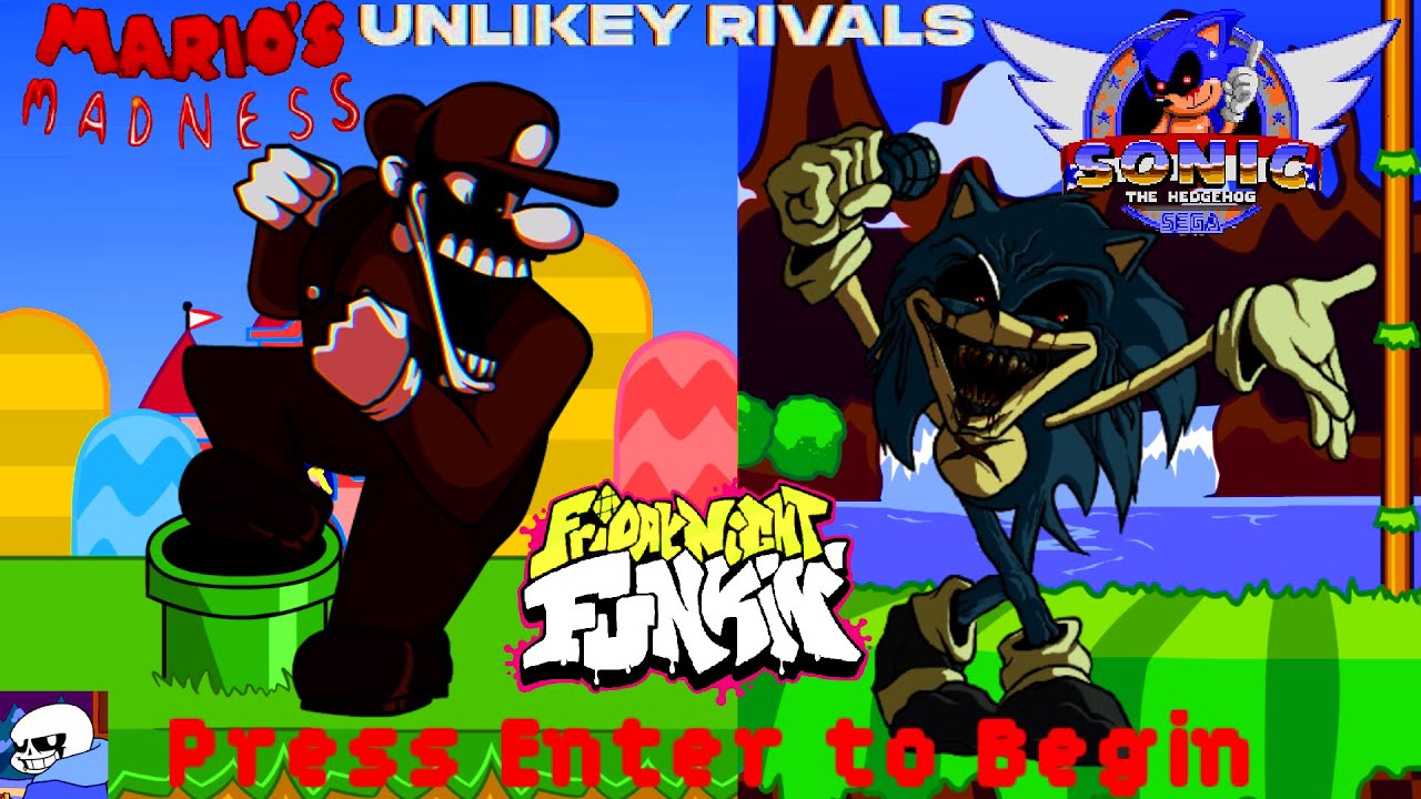 FNF SONIC LORD X VS MARIO MX UNLIKELY RIVALS R4C1ST RIVALS MX AND LORD ...