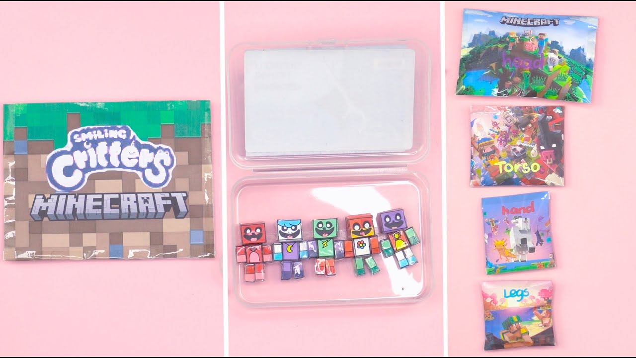 [🐾paper diy🐾] Minecraft Smiling Critters ASMR Blind Bag 🎁 Poppy ...