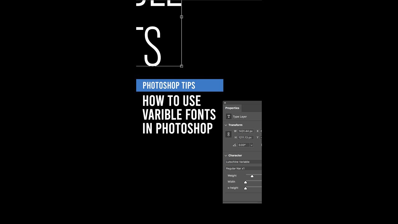 How To Use Variable Fonts In Photoshop YouTube How To Use Variable Fonts In Photoshop YouTube