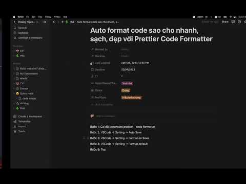Hướng dẫn code nhanh, sạch, đẹp bằng extension Prettier - Code formatter - YouTube