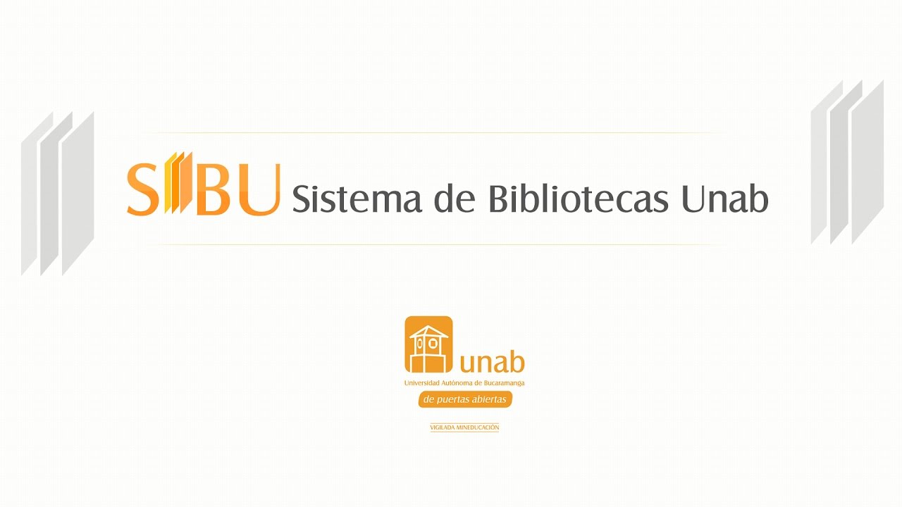 Sistema de Bibliotecas UNAB - SIBU - YouTube