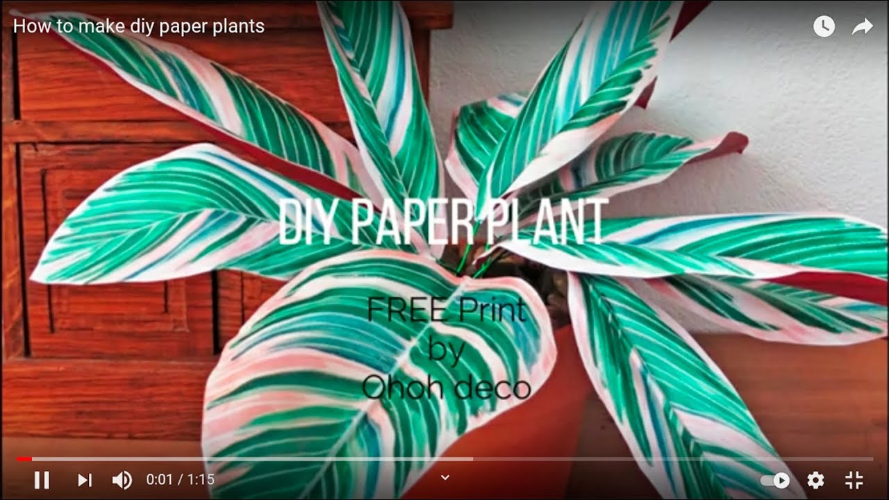 Easy to make DIY paper plant - YouTube
