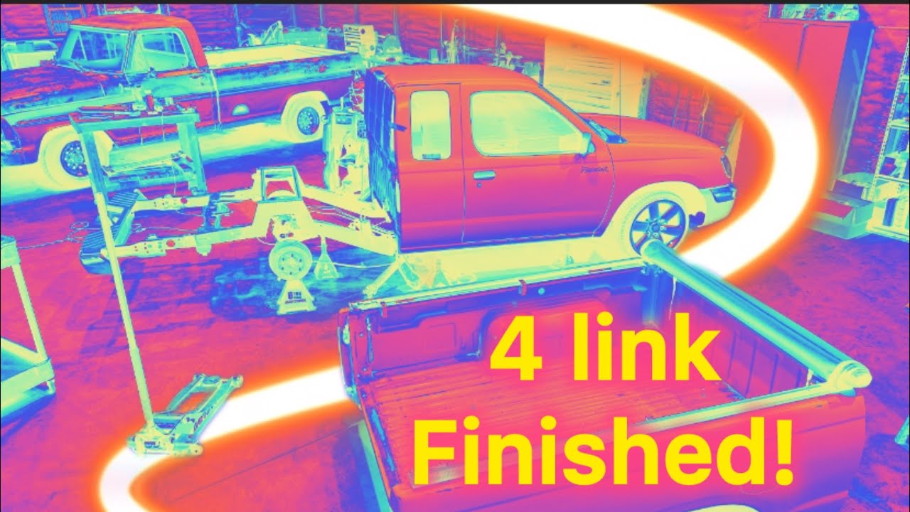Bagged 2000 Nissan Frontier rear 4 link finished - YouTube