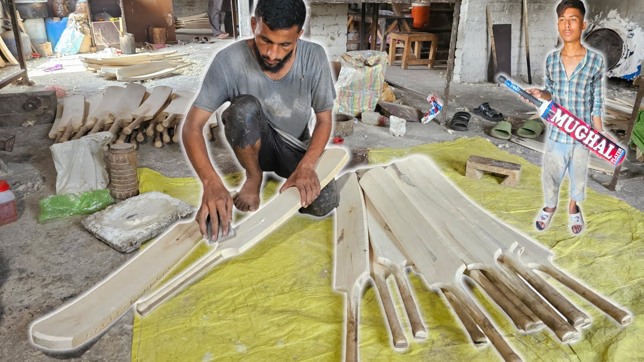Amazing Process of Making Cricket Bat | Cricket Bat Manufacturing ...
