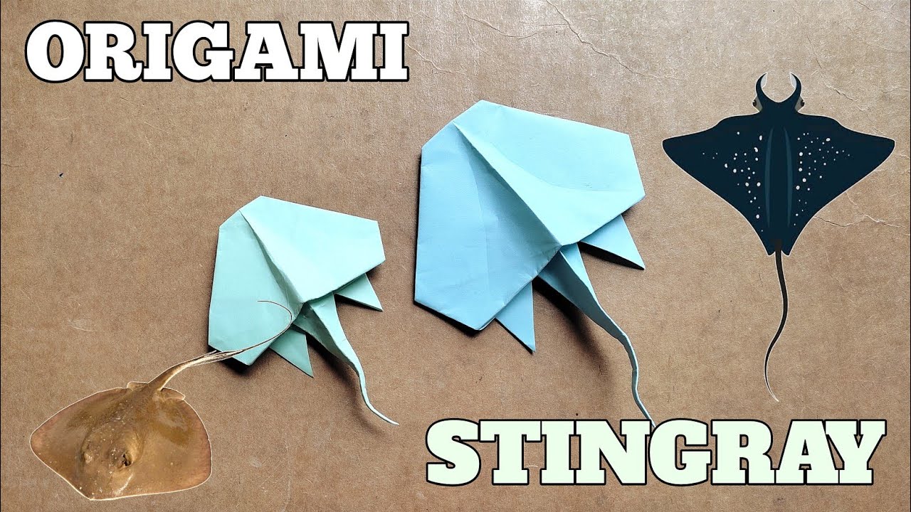 Origami Stingray Easy Origami Tutorial | Diy Origami Stingray Step By ...